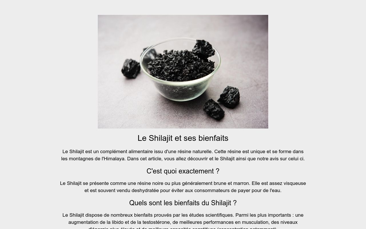 Shilajit : Notre avis sur ses bienfaits et dangers